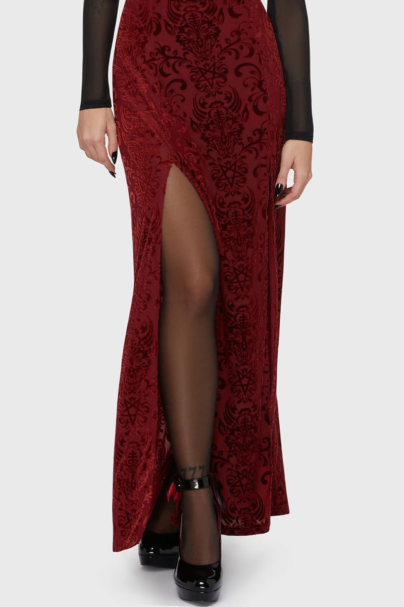 Crimson Bloodlust Maxi Skirt | Killstar