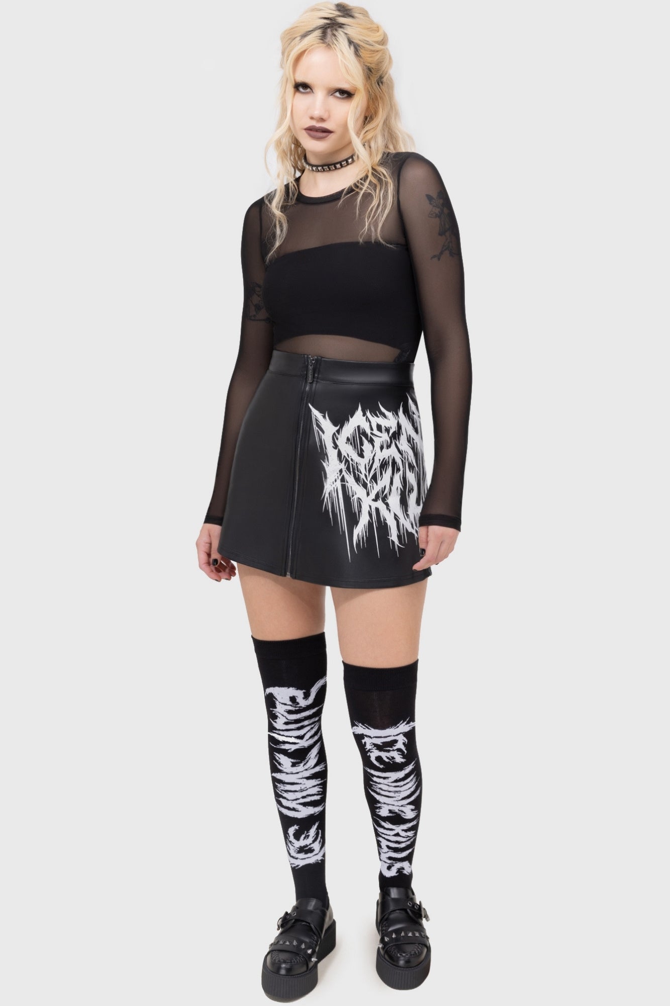 INK Logo Mini Skirt | Killstar